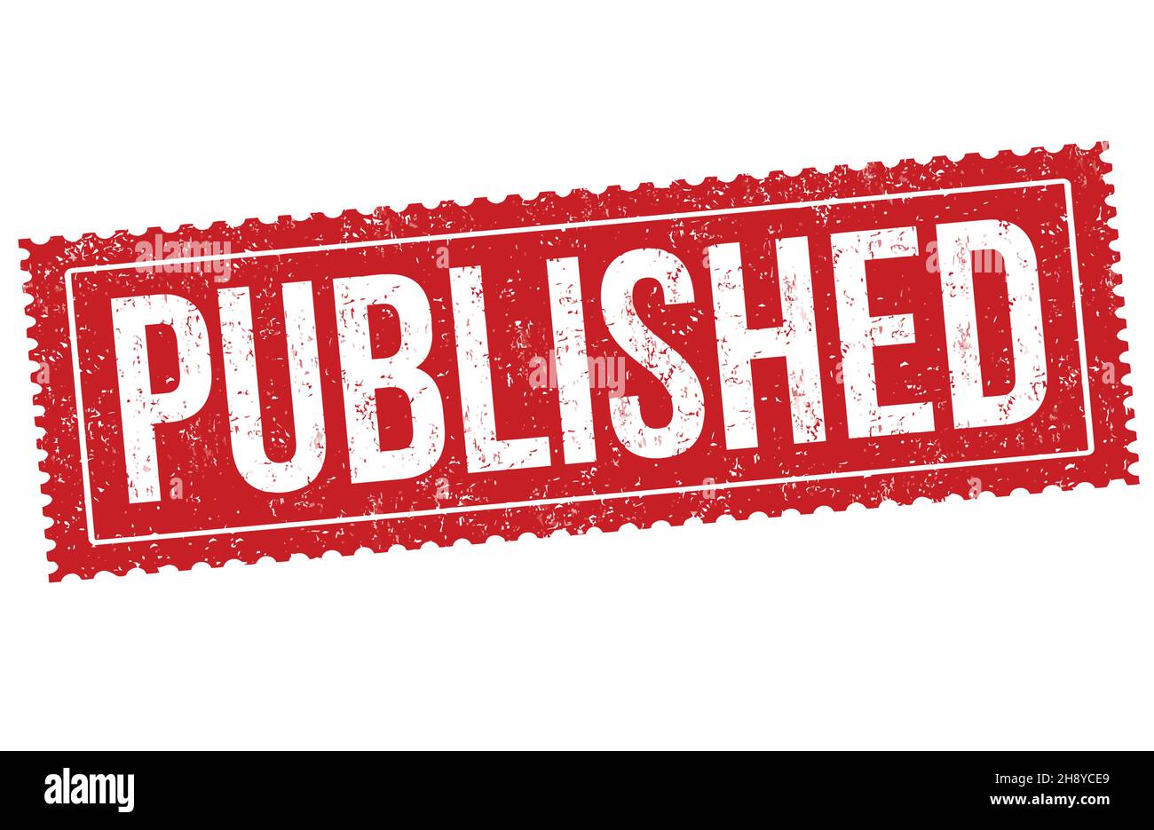 Published grunge rubber stamp on white background, vector illustration ...