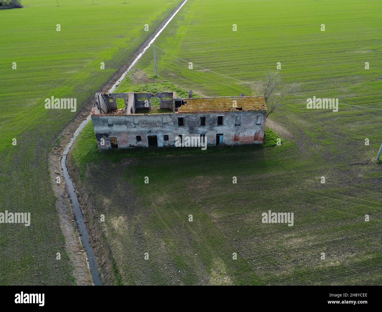 Lidos of Comacchio seen from above Stock Photo - Alamy