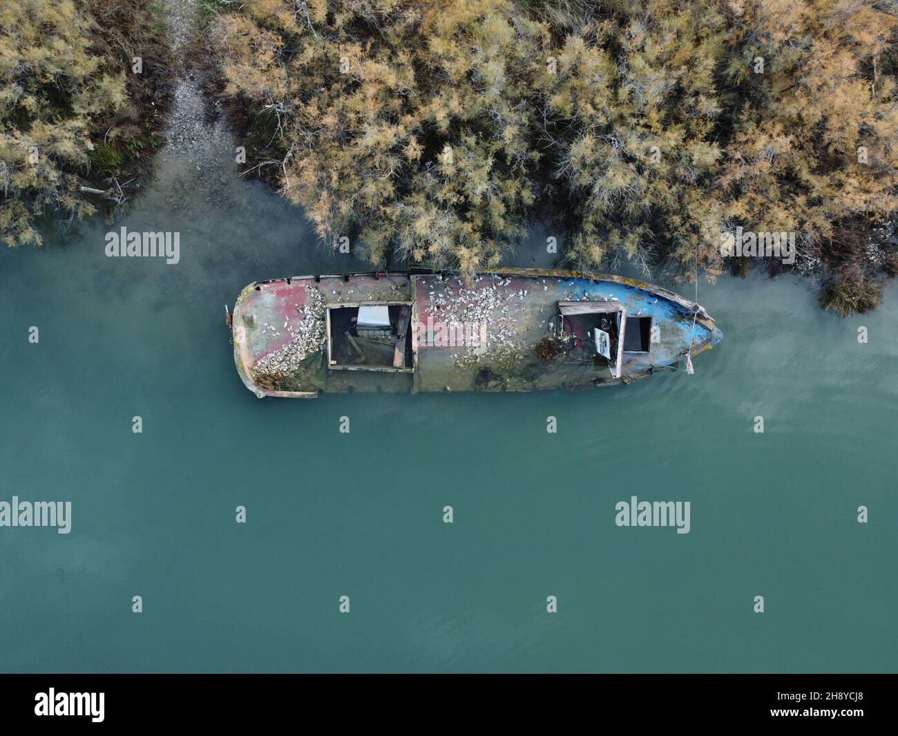 Lidos of Comacchio seen from above Stock Photo - Alamy