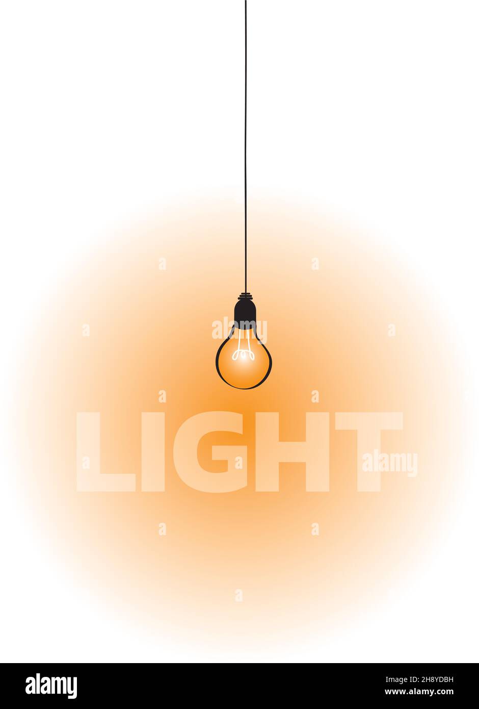 Light bulb illustration, vector. Light concept. Cartoon illustration ...