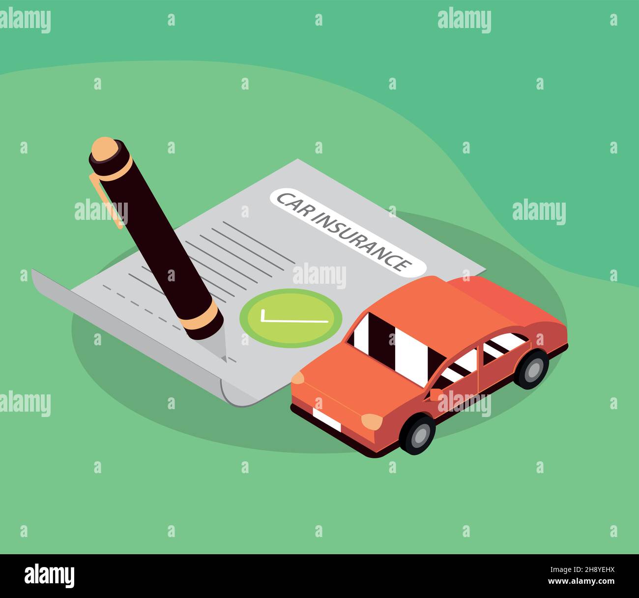 car insurance check mark Stock Vector Image & Art - Alamy