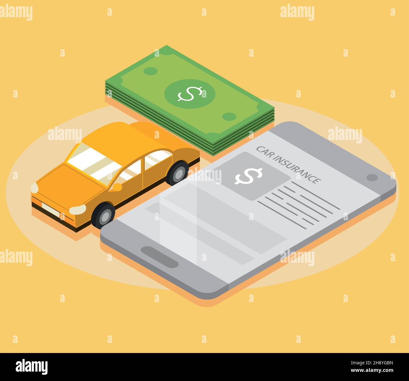 car insurance contract Stock Vector Image & Art - Alamy