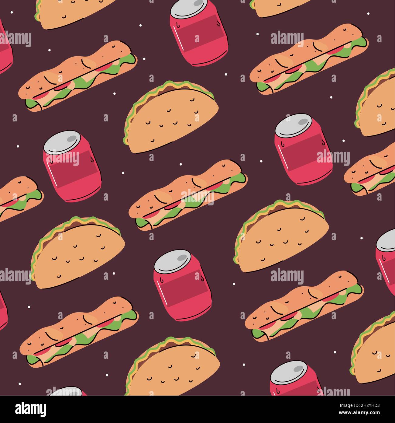 tasty fast food Stock Vector Image & Art - Alamy
