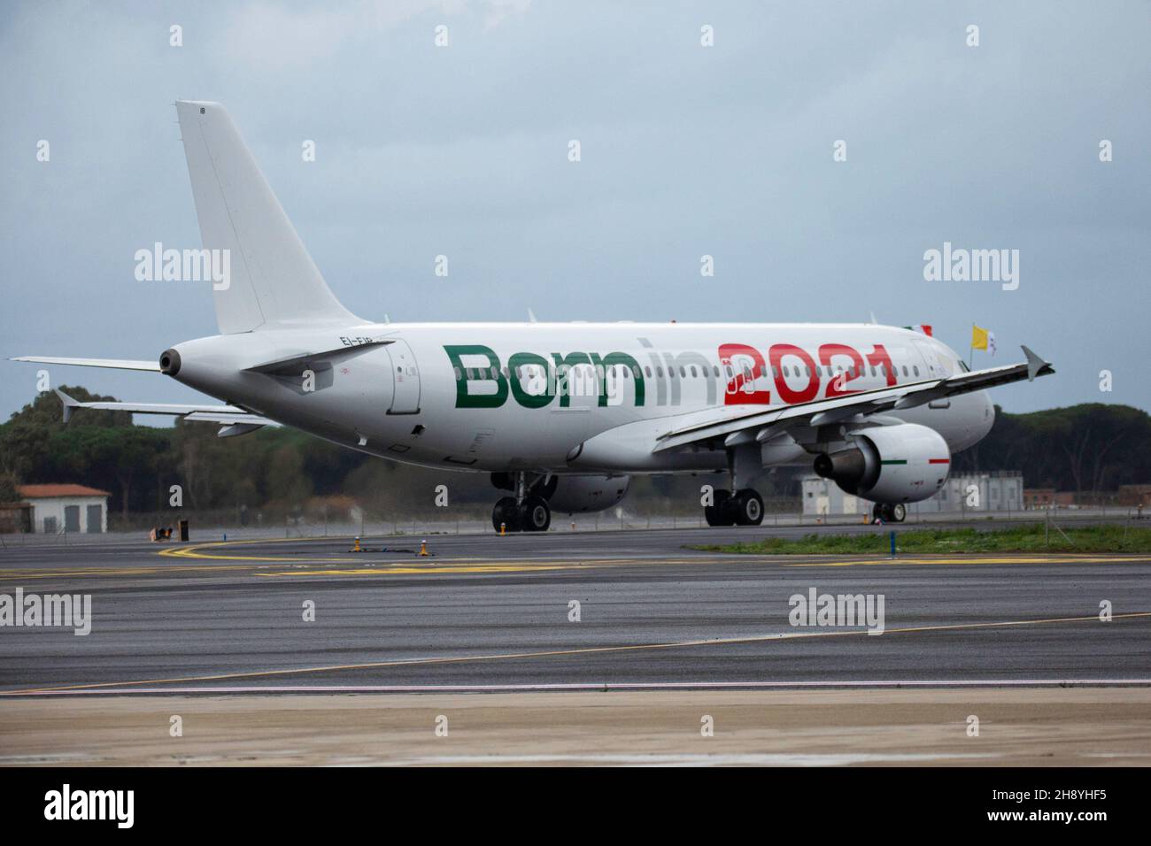 The aircraft of the new Italian airline 'ITA Airways' bears the writing ...