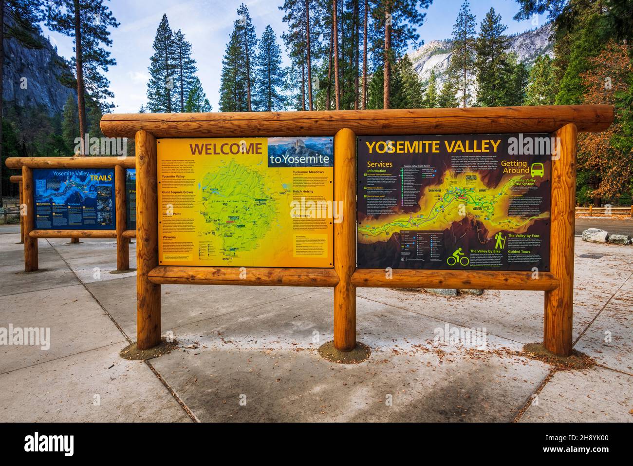 Yosemite National Park Interpretive Sign High Resolution Stock ...