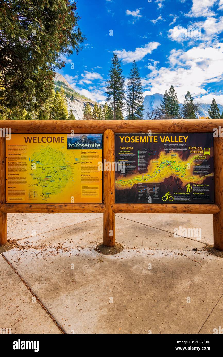 Map of yosemite national park hi-res stock photography and images - Alamy