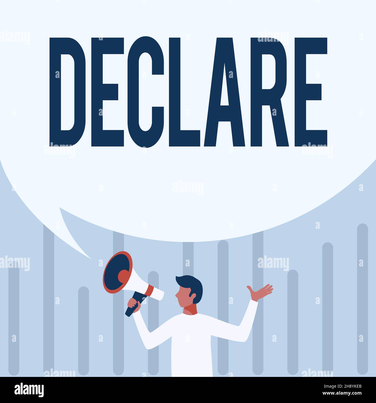 Conceptual display Declare. Business idea make known or state clearly ...
