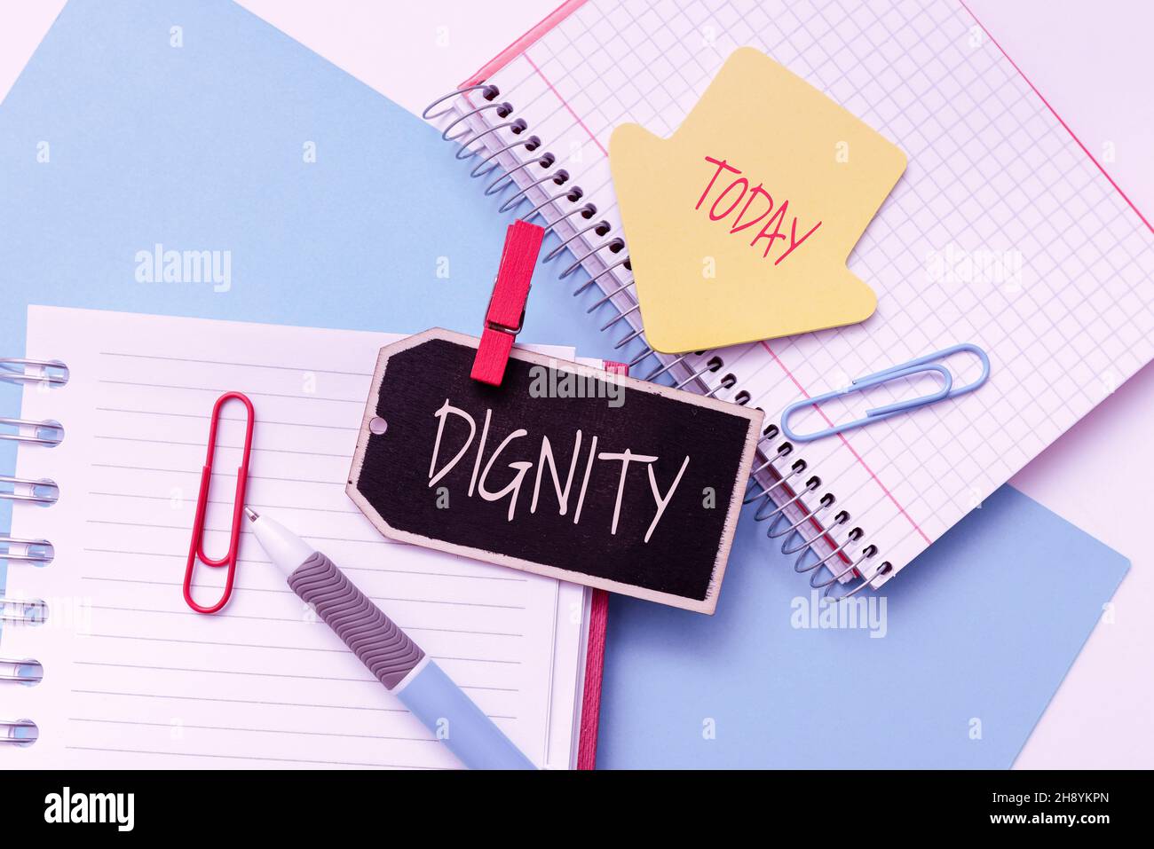 Writing displaying text Dignity. Business idea Quality Being worthy of ...