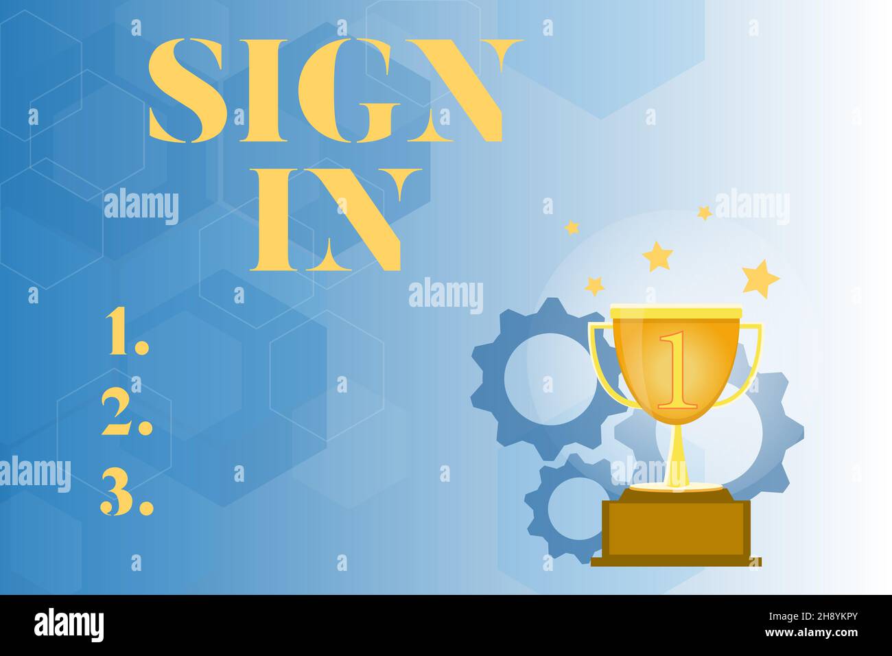 Text showing inspiration Sign In. Business overview to write your name ...