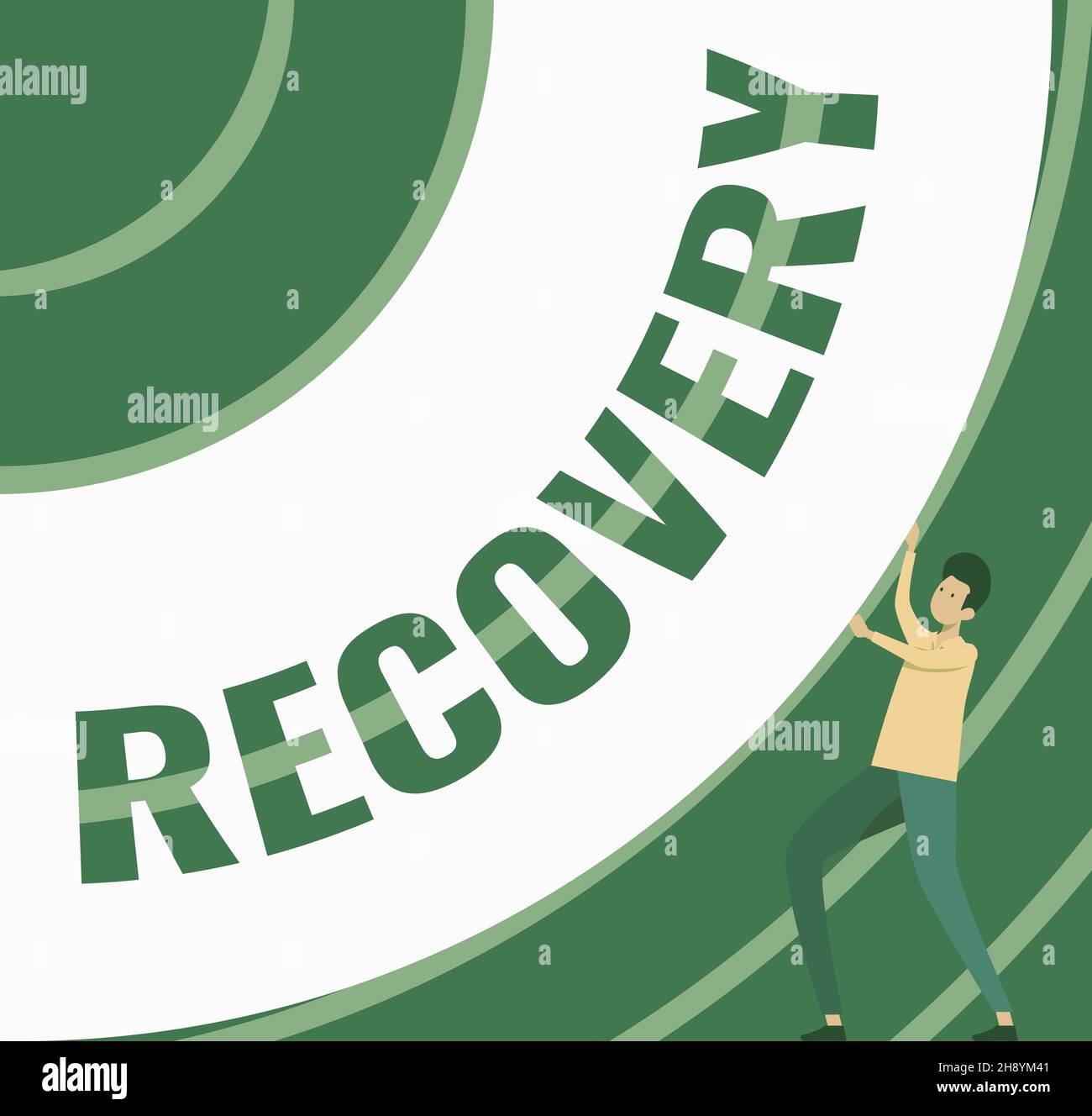 Text showing inspiration Recovery. Concept meaning the return to normal ...