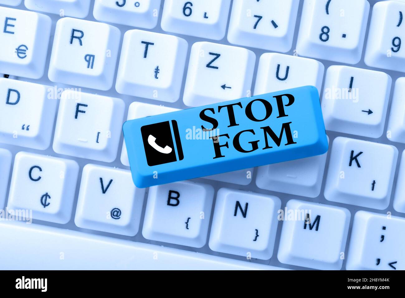 Text sign showing Stop Fgm. Business showcase Put an end on genital ...