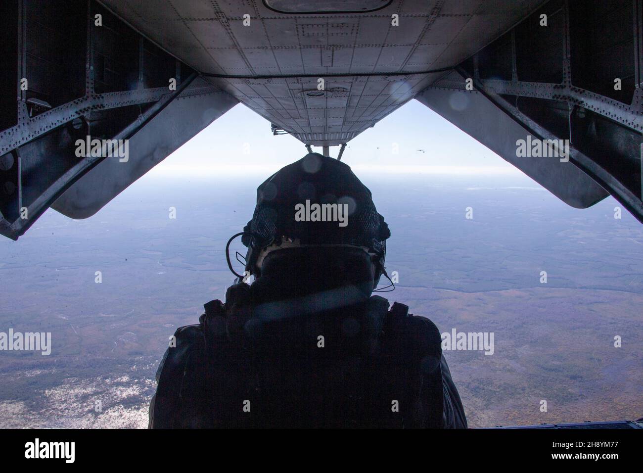 U.S. Marine Corps Sgt. Carlos Gallo, a crew chief with Marine Heavy ...
