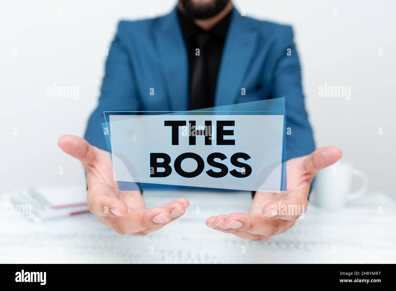 Conceptual caption The Boss. Business overview a person who exercises ...