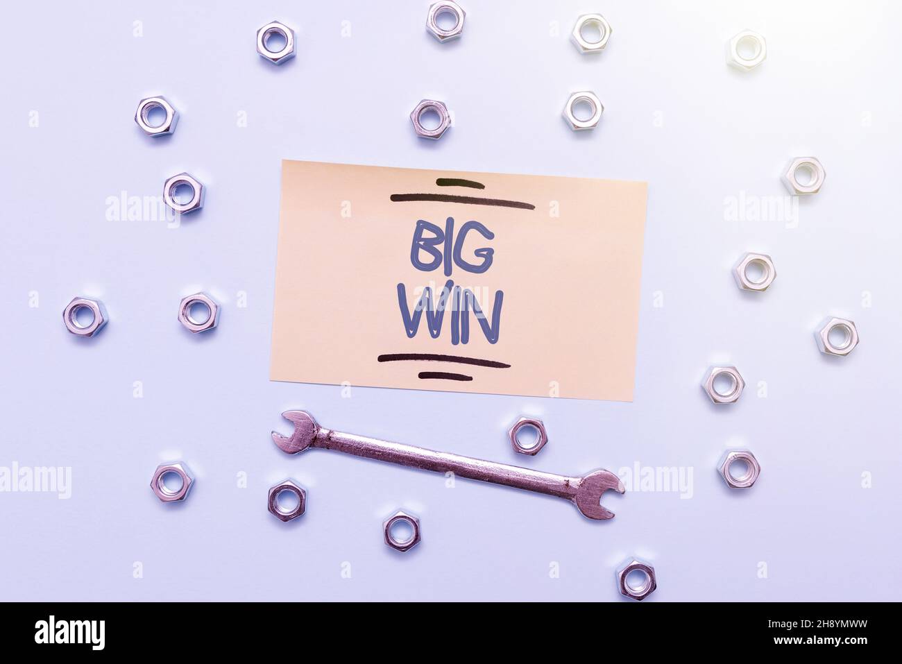 Text caption presenting Big Win. Business overview having won an ...