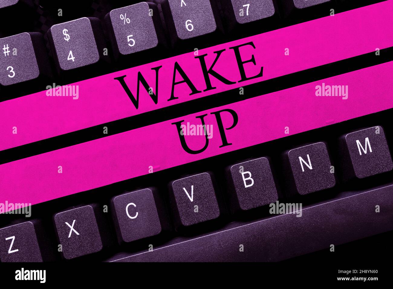 Conceptual display Wake Up. Word Written on an instance of a person ...
