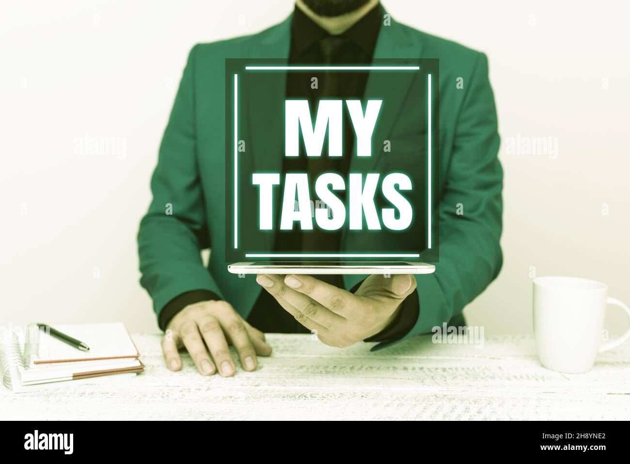 Conceptual display My Tasks. Word Written on assigned piece of work ...