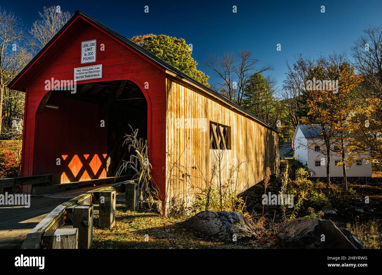 Green river covered bridge guilford hi-res stock photography and images ...