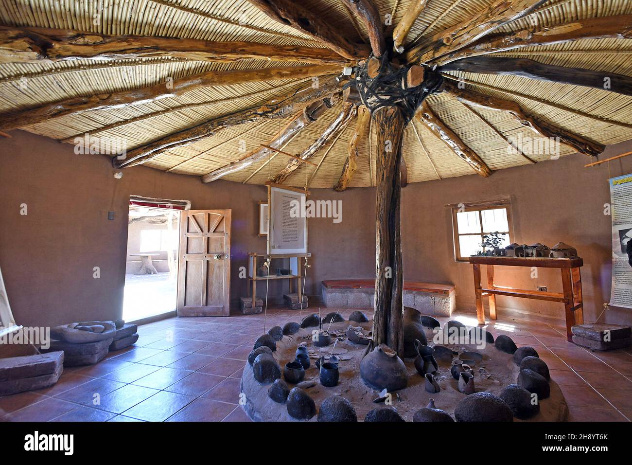 Interior design of a small hut on the Atacama Desert in Chile Stock ...