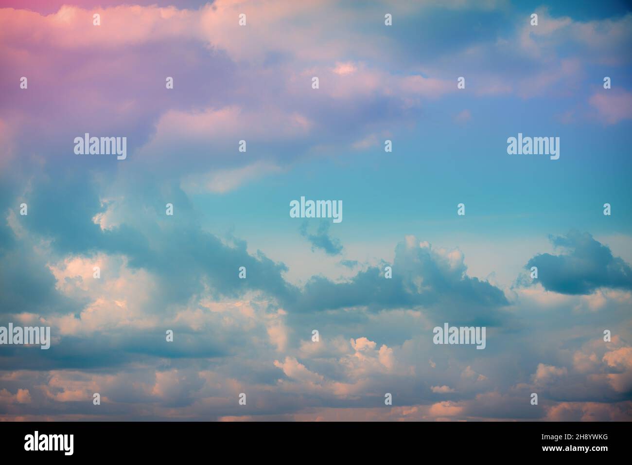 Colorful cloudy sky at sunset. Gradient color. Sky texture. Abstract ...