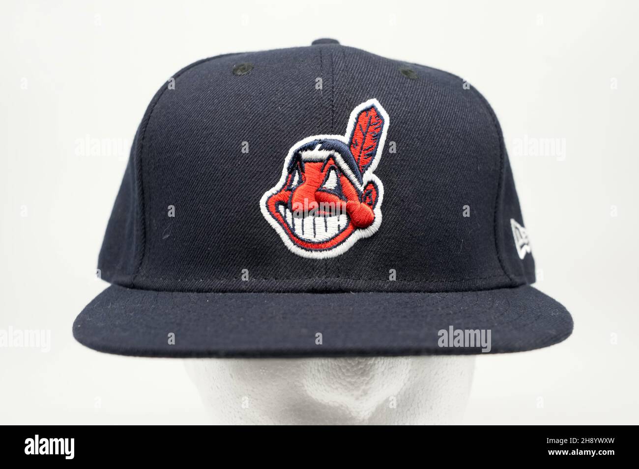 A Cleveland Indians baseball cap with a Chief Wahoo logo, Thursday, Dec ...