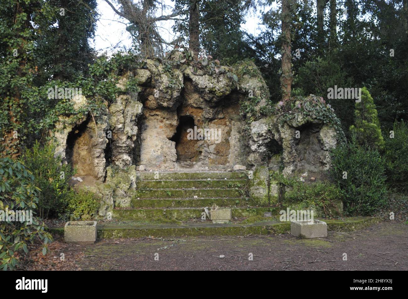 Grotto surrounded by greenery near the Borschemich in the daylight in ...