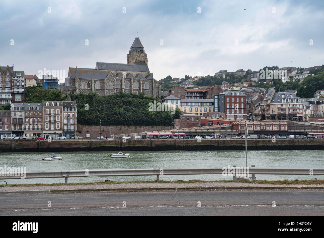 Panorama of the town of Le Tréport in France Stock Photo - Alamy