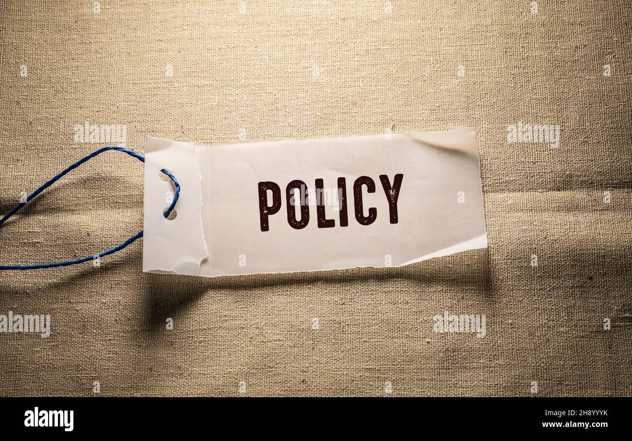Close up of Policy Word , Business Concept Idea Stock Photo - Alamy