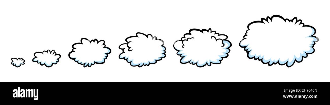 Comic thinking speech bubbles. Think shapes like in comicbooks. Vector ...