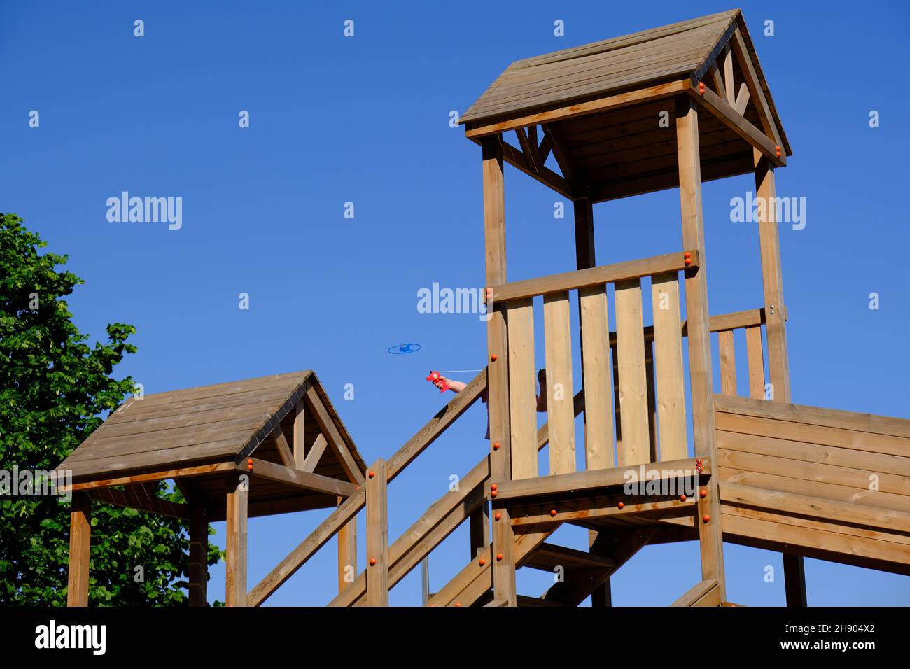 Playground for children and blue sky. High quality photo Stock Photo ...