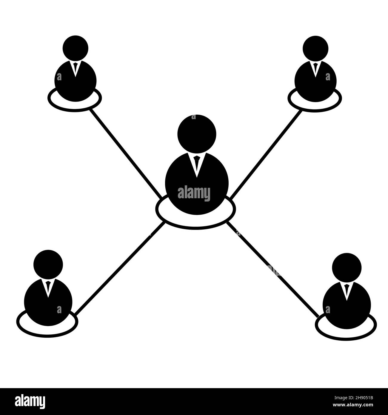 Teamwork icon on white background. Business teams symbol. Leadership ...