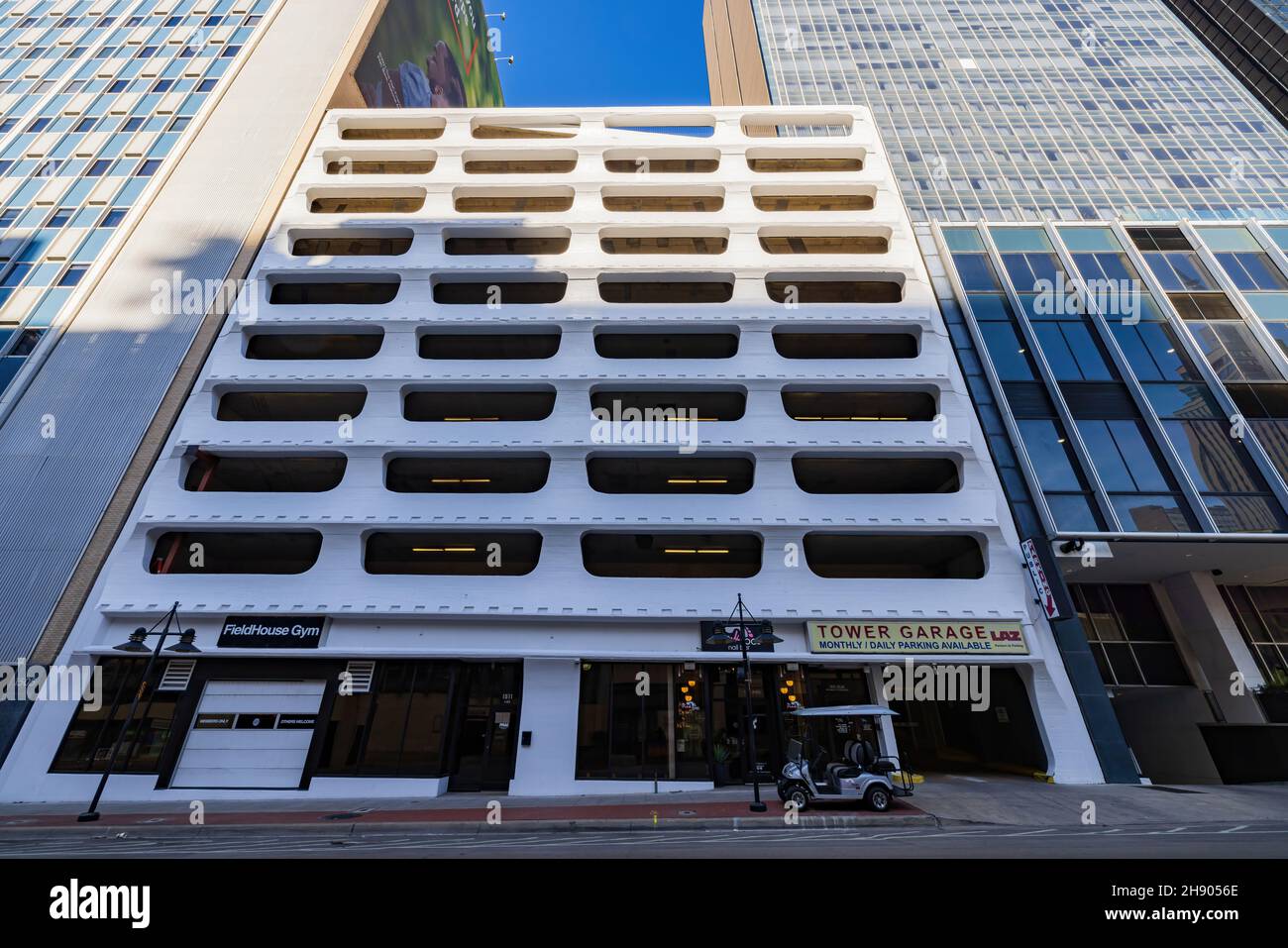 Dallas, NOV 25 2021, Morning view of the Tower Garage Stock Photo - Alamy