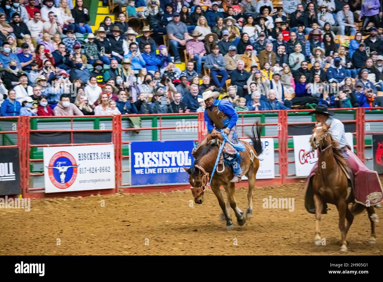 Fort Worth, NOV 27 2021, Interior view of the Stockyards Championship ...
