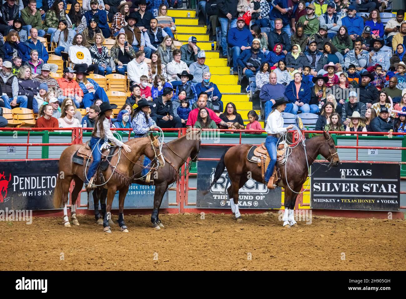 Fort Worth, NOV 27 2021, Interior view of the Stockyards Championship ...