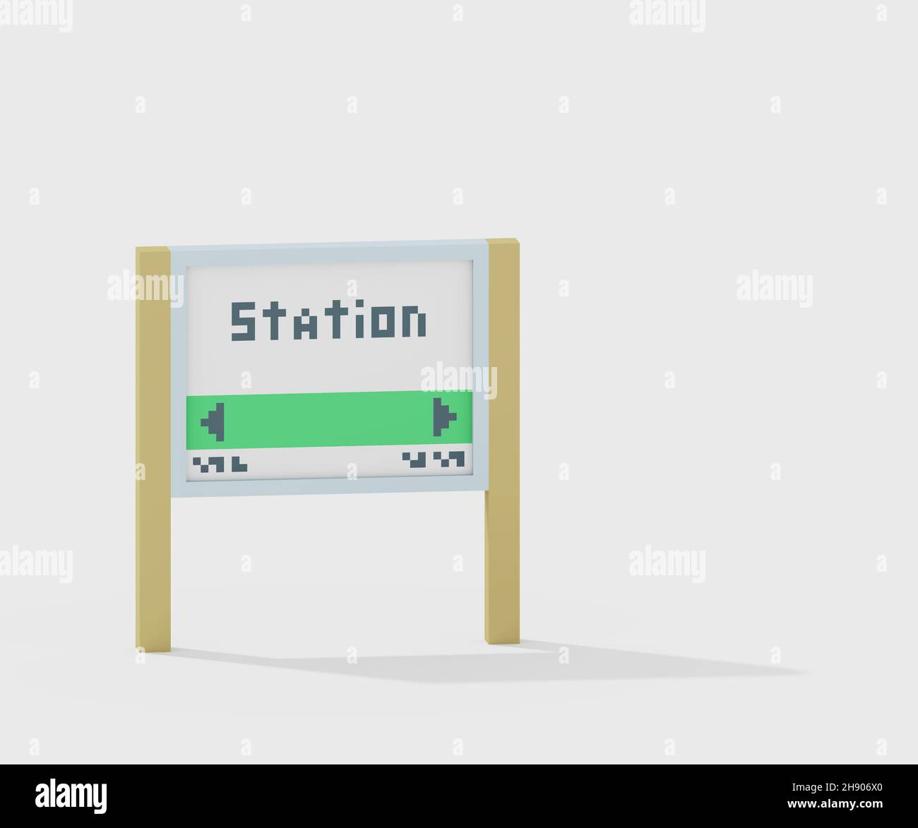 Station name board, a digital painting of Taipei railway station ...