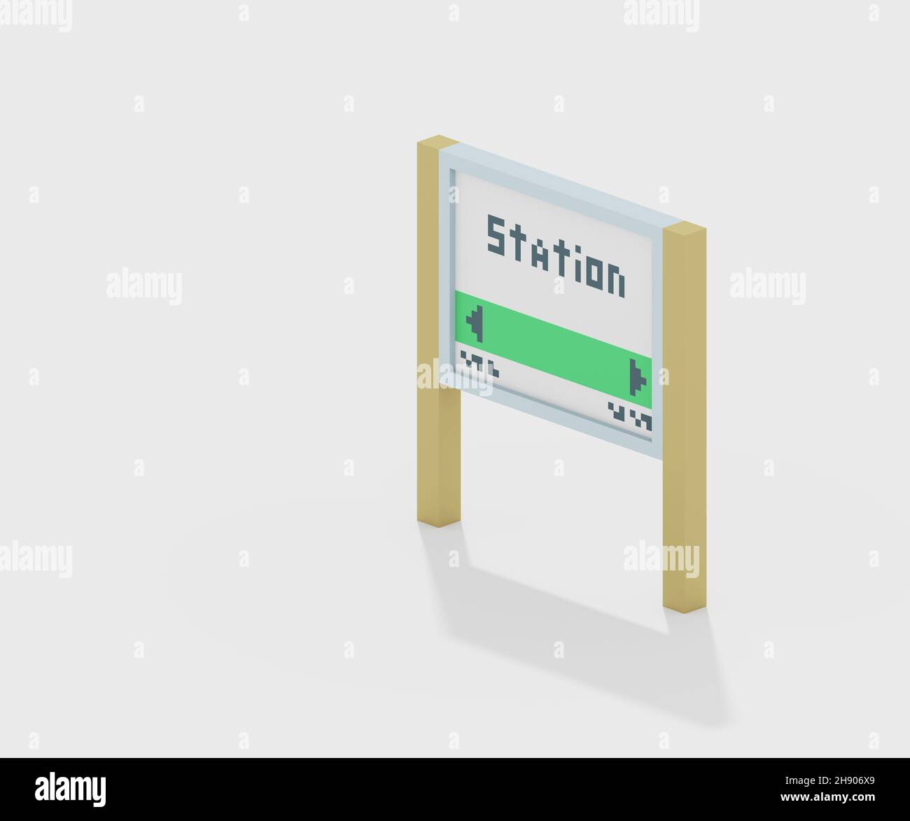 Station name board, a digital painting of Taipei railway station ...