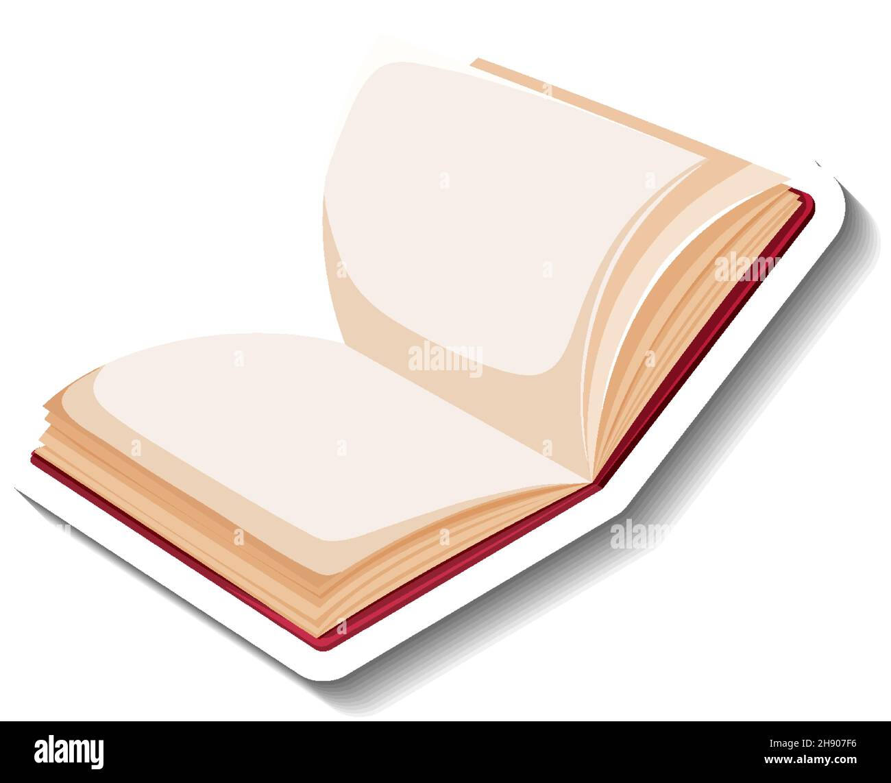 Opened book with empty pages illustration Stock Vector Image & Art - Alamy