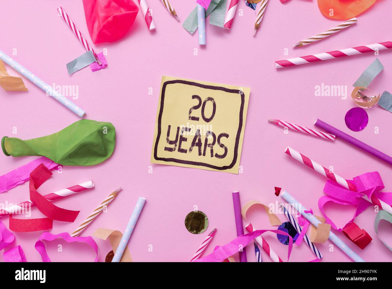 Conceptual display 20 Years. Internet Concept Remembering or honoring ...
