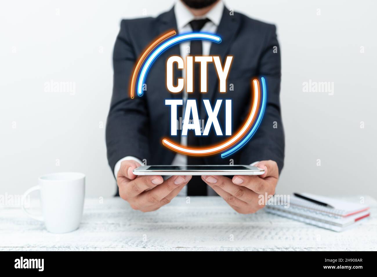 Handwriting text City Taxi. Business concept type of vehicle for hire ...