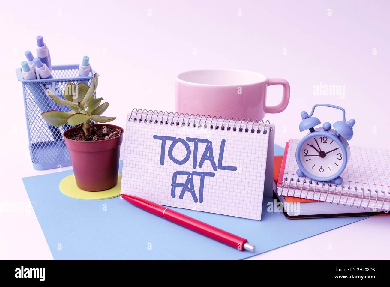 Handwriting text Total Fat. Conceptual photo combined value of the ...