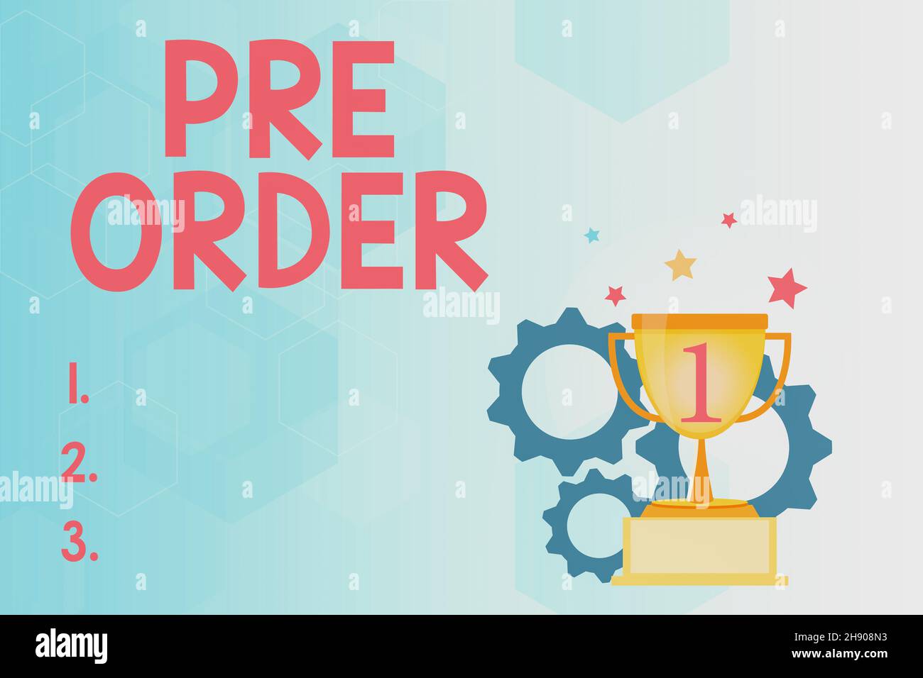 Hand writing sign Pre Order. Business concept an order for a product ...