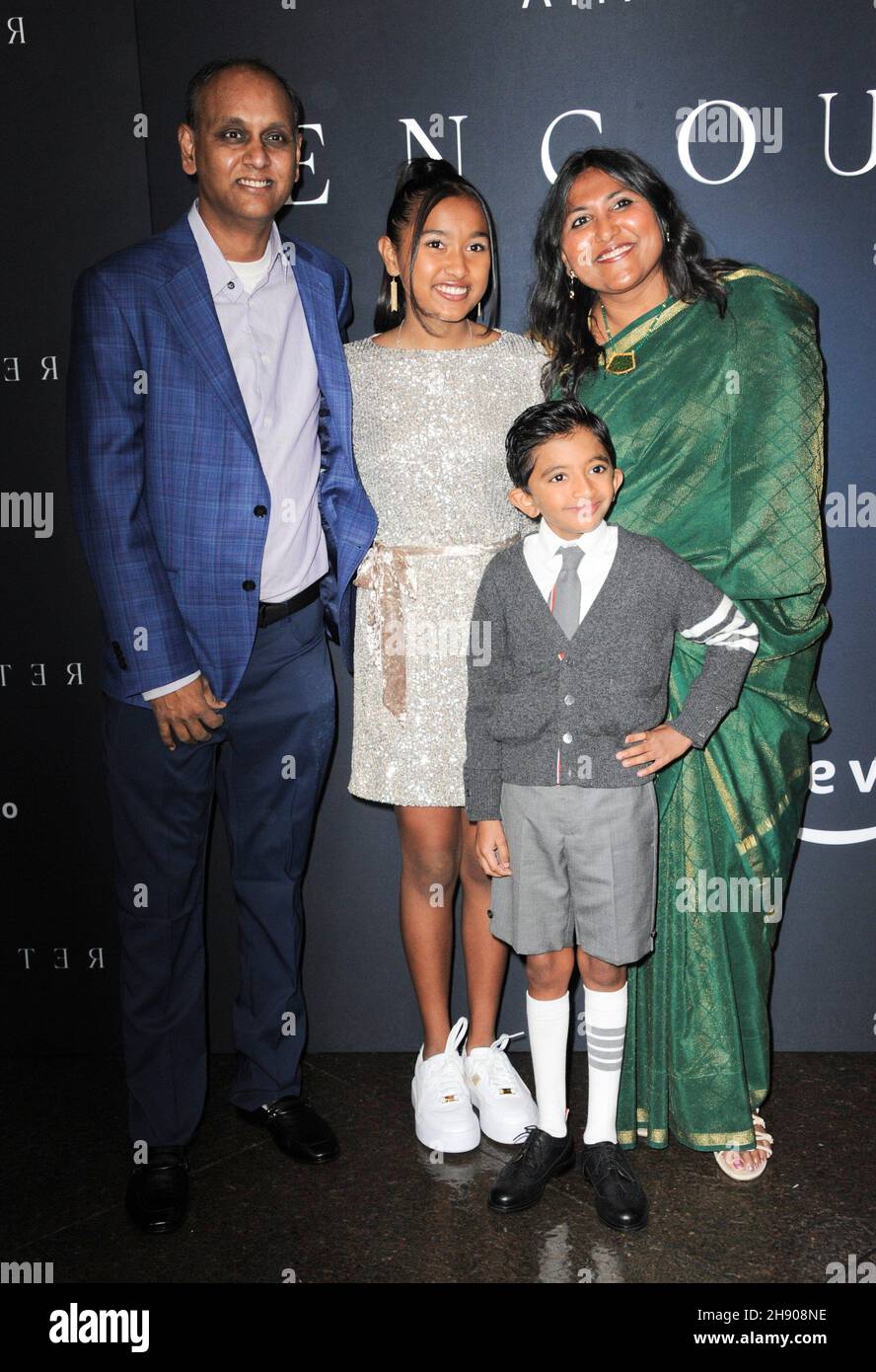 Los Angeles, CA. 2nd Dec, 2021. Aditya Geddada, family at arrivals for ...