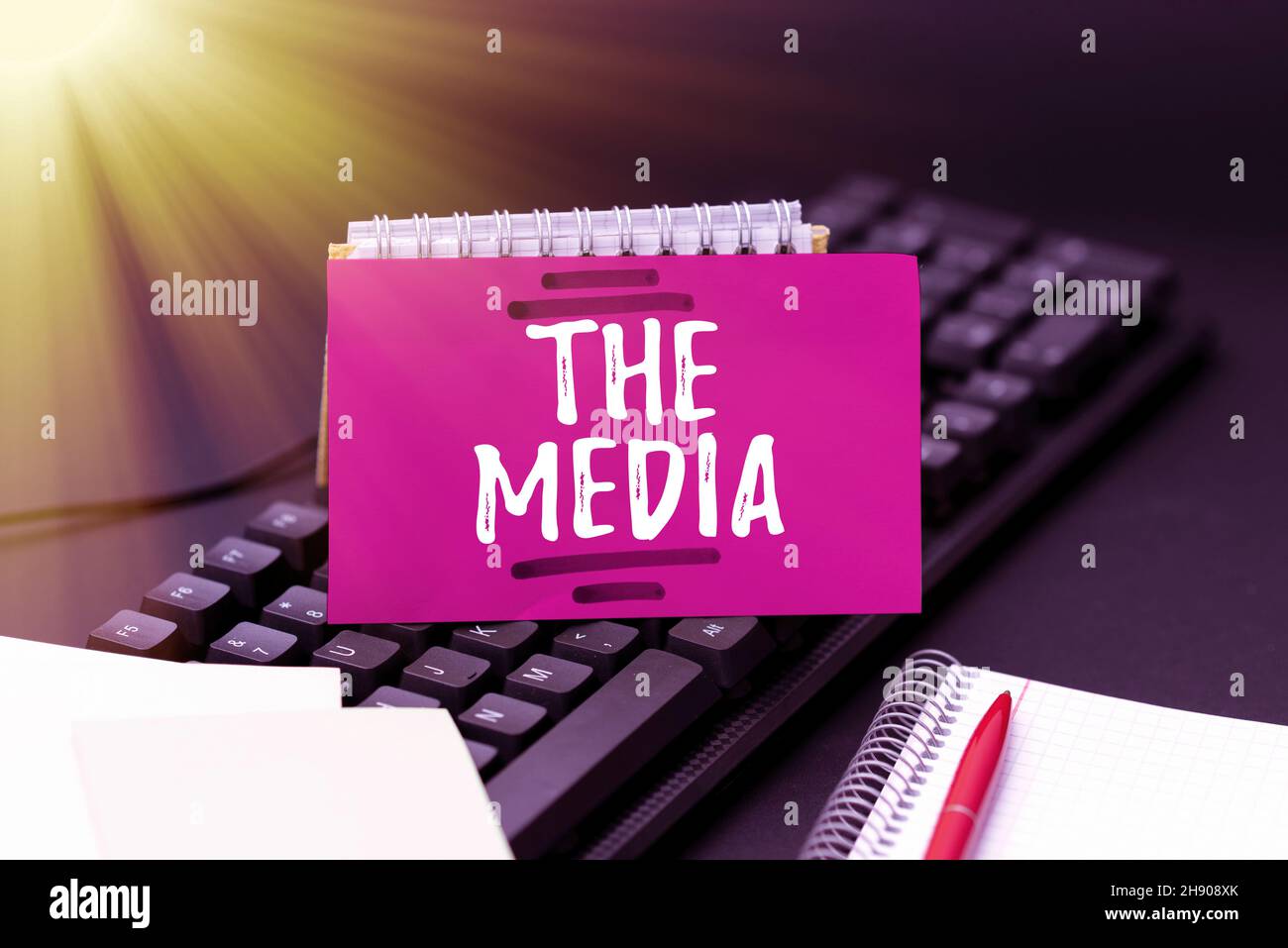 Inspiration showing sign The Media. Word Written on main means of mass ...