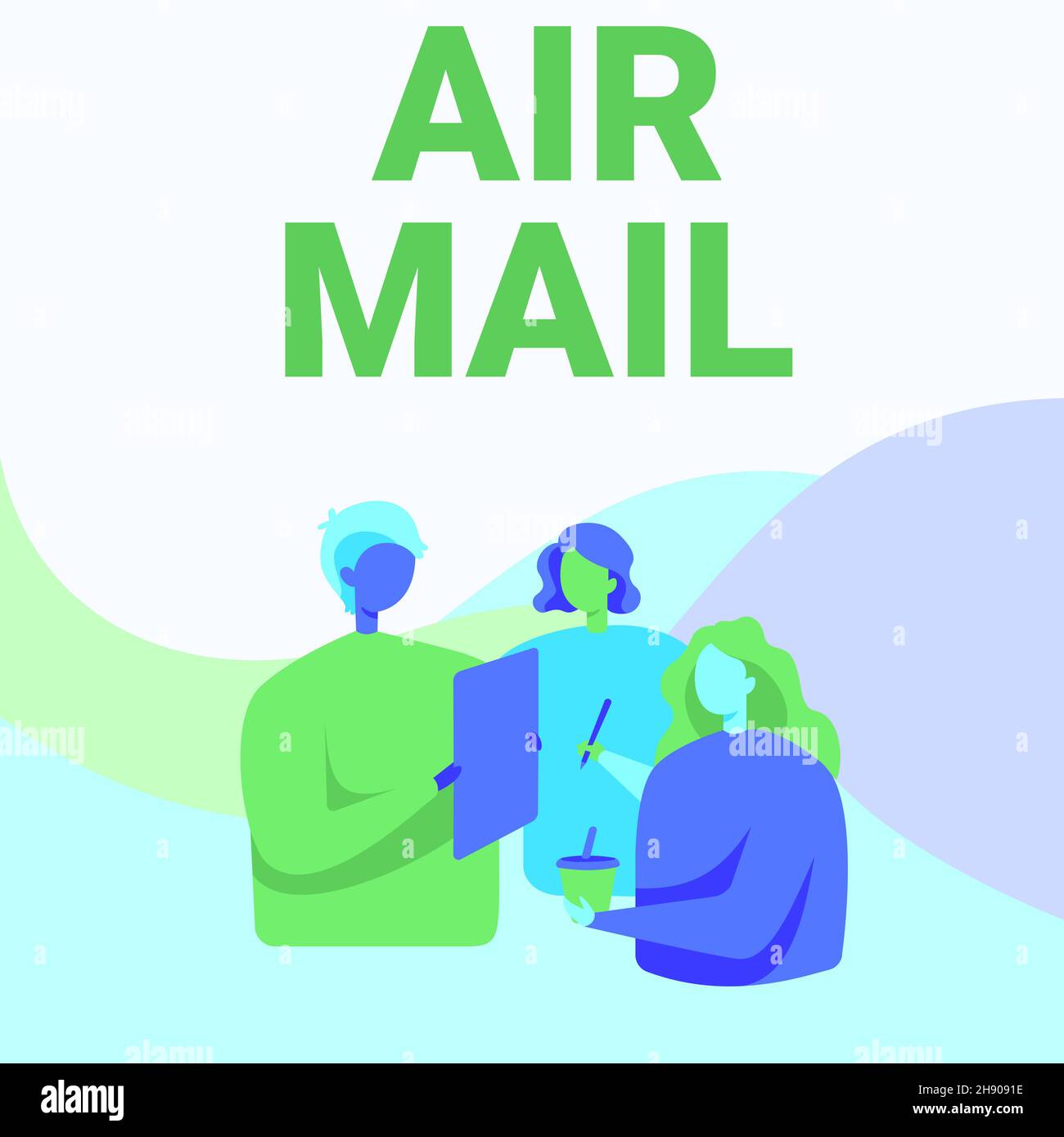 Writing displaying text Air Mail. Conceptual photo the bags of letters ...