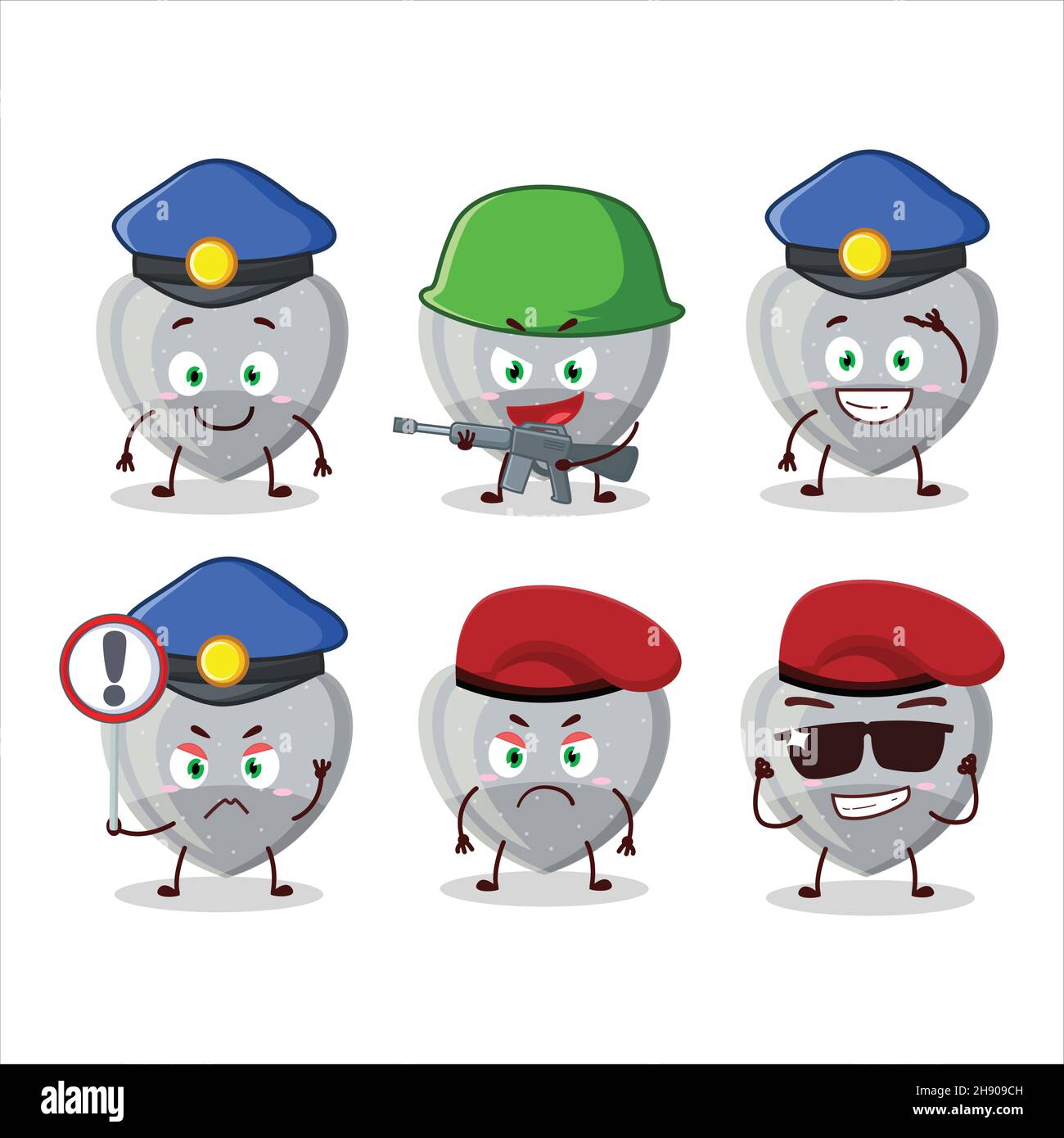 A dedicated Police officer of white love gummy candy mascot design ...