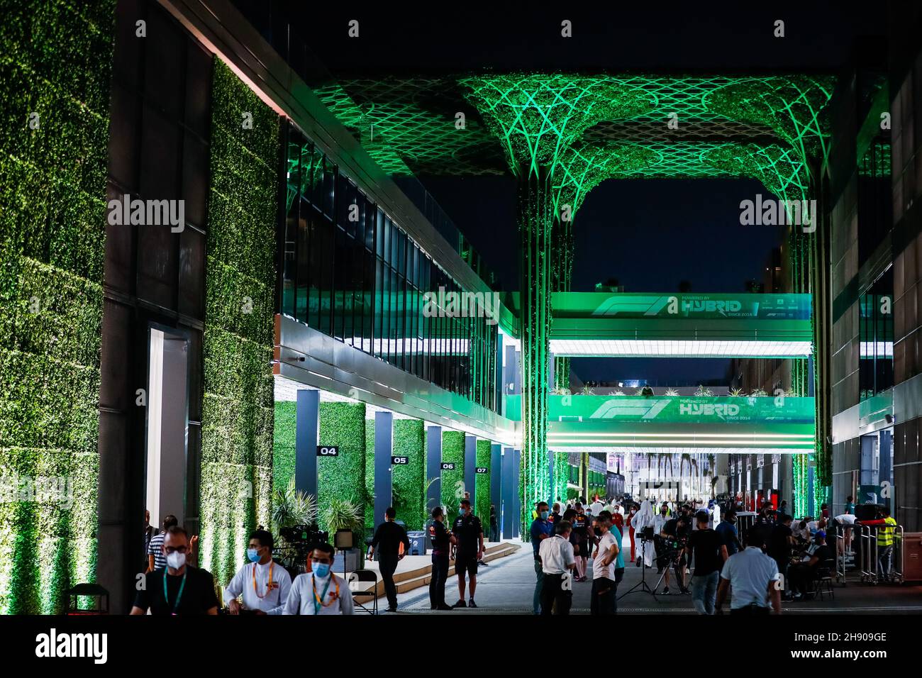 Jeddah, Saudi Arabia - 02/12/2021, paddock by night illustration during ...