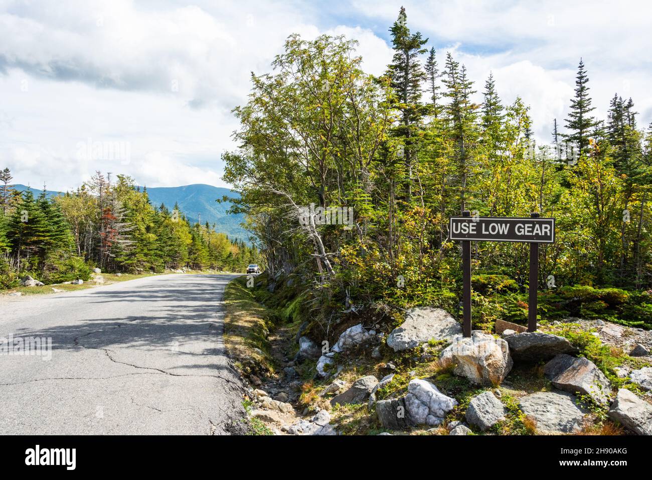 Mount Washington Auto Road leading to the summint of Mount Washington ...