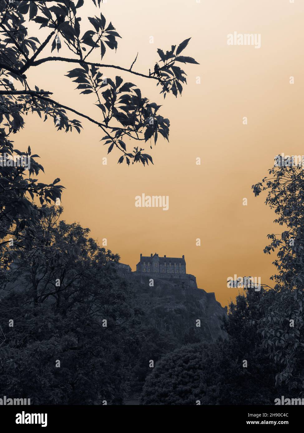 Edinburgh castle landscape hi-res stock photography and images - Alamy