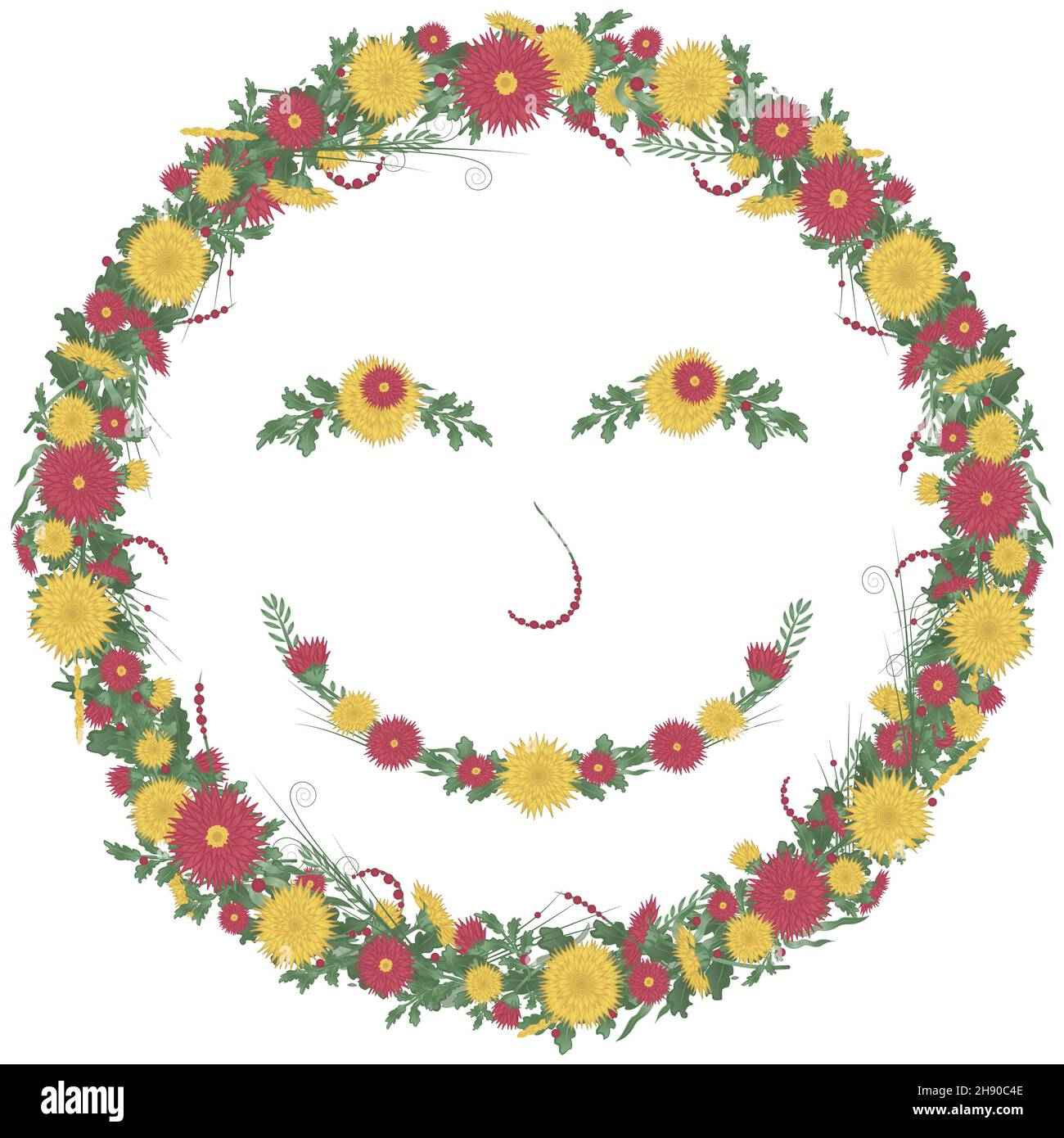 Green Smiley Smiling Face Stock Vector Images - Alamy