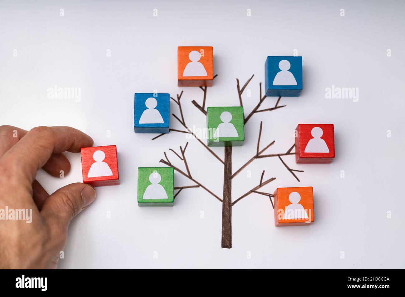 Organization Teamwork Concept. Business Work Delegation Structure Stock ...