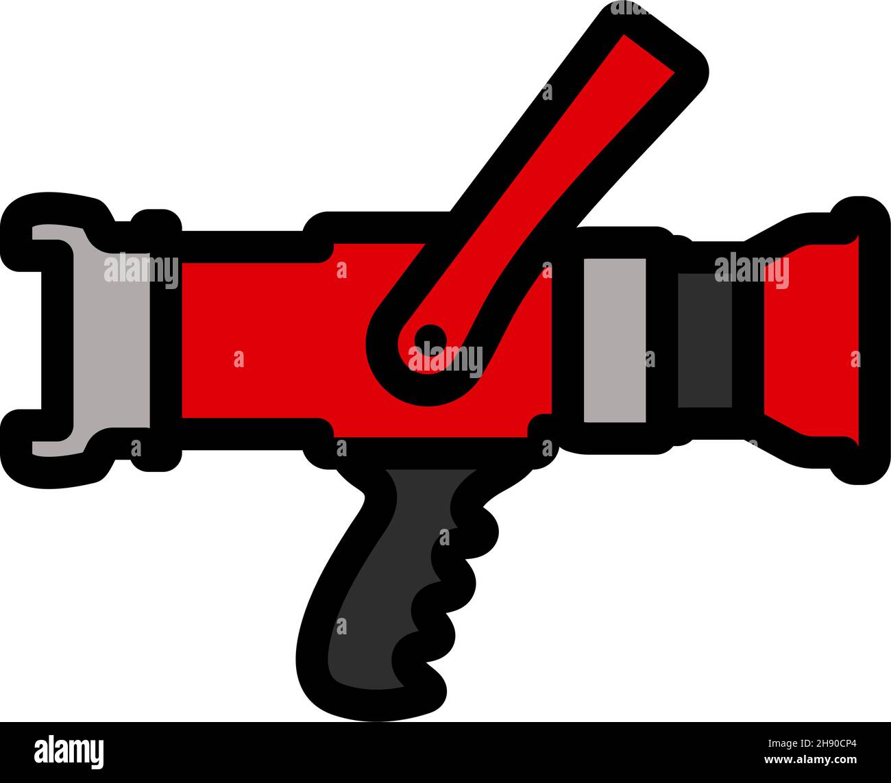 Fire Hose Icon. Editable Bold Outline With Color Fill Design. Vector ...